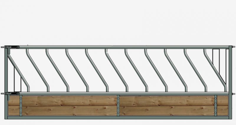 Timber Diagonal Gate Feed Barrier - MagentaDirect